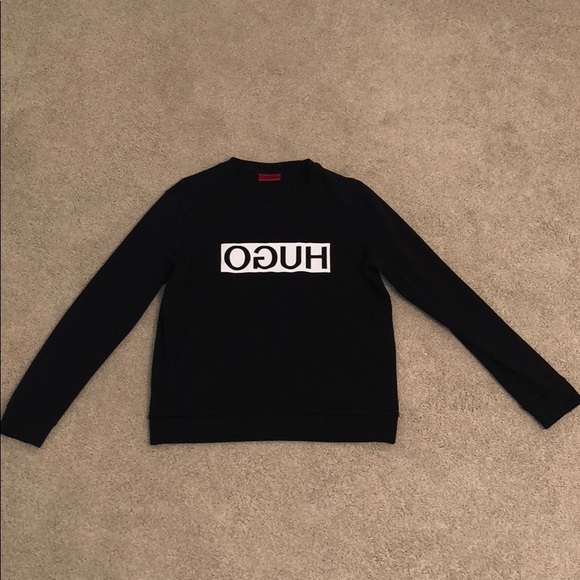 Hugo Boss | Sweaters | Hugo Boss Sweatshirt With Reverse Print | Poshmark